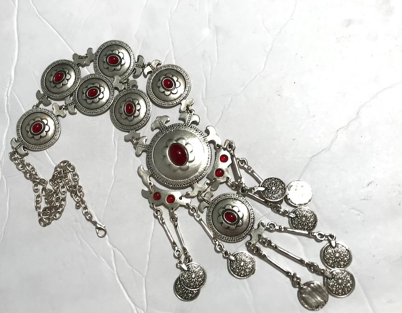 Handmade Boho Statement Necklace, Middle Eastern Style - Etsy