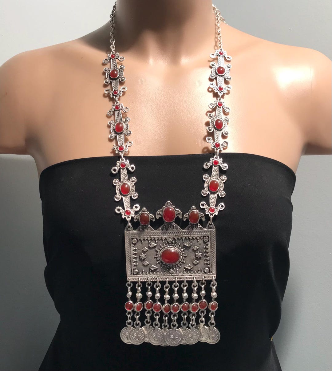 Handmade Middle Eastern Necklace – Tribal Ethnic Jewelry, 25-inch - Etsy