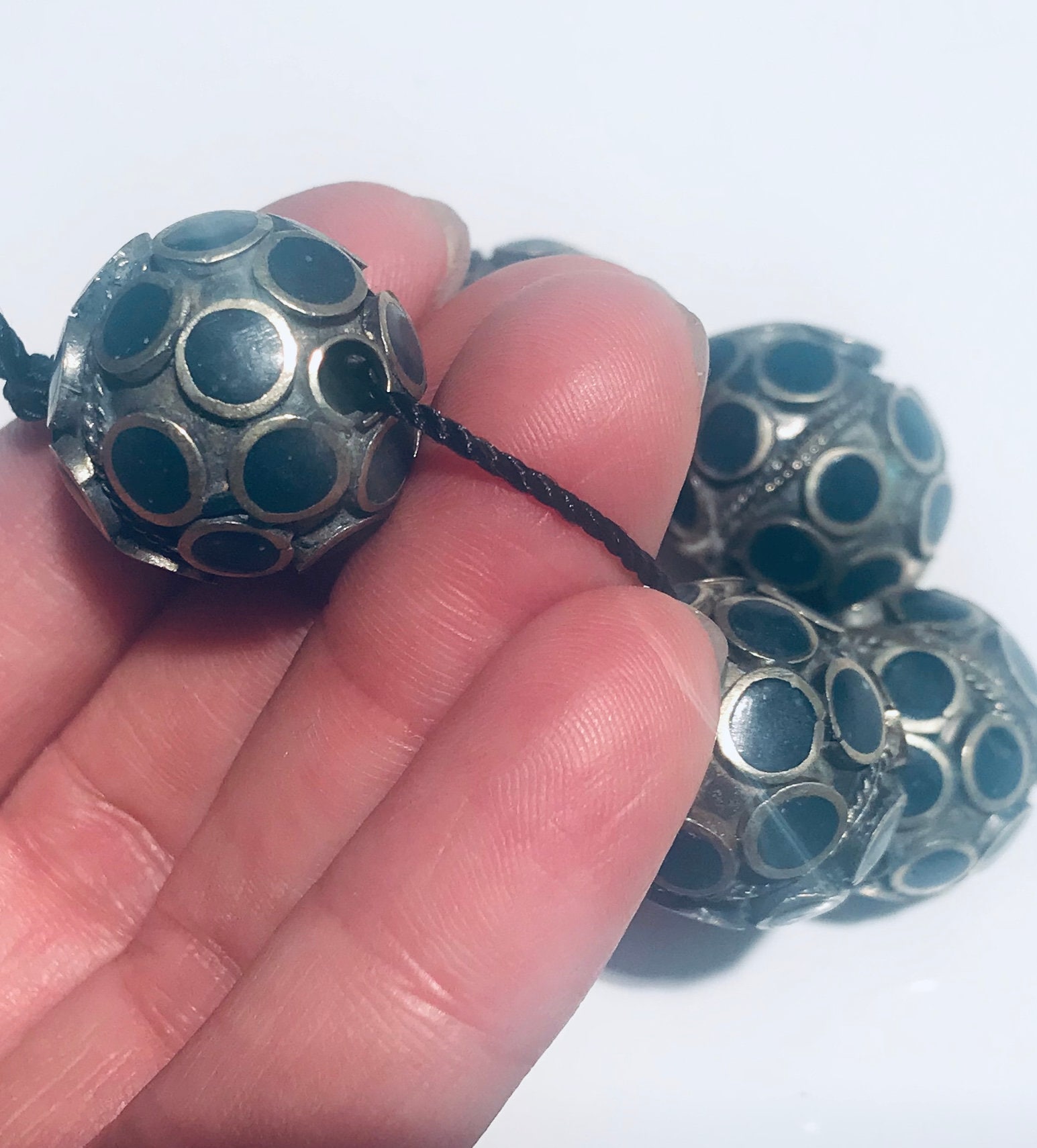 Vintage Beads Beads Handmade Enameled Beads-necklace - Etsy