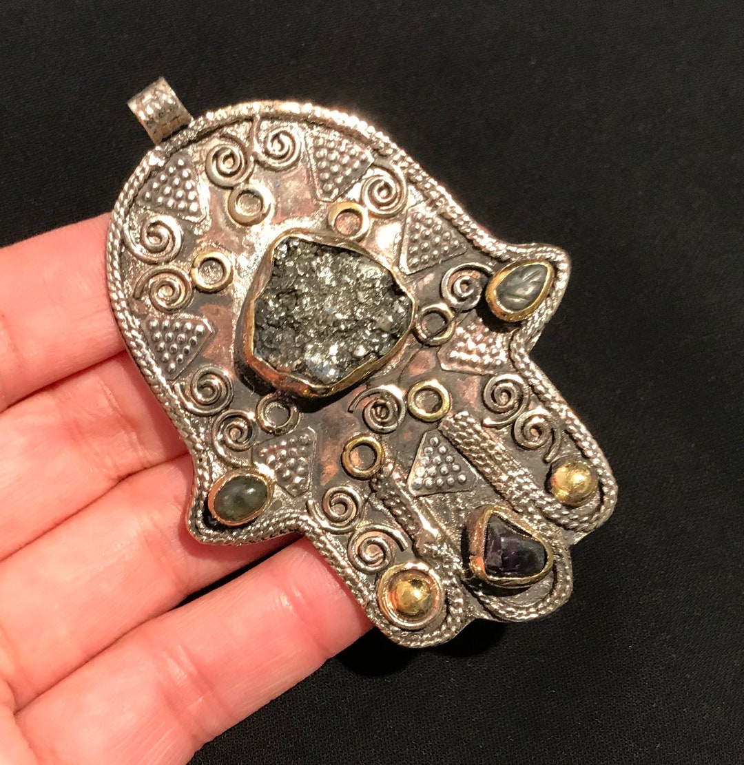 Khamsa Pendant,khamsa Hands of Fatima,protection Pendent,khamsa Jewelry ...