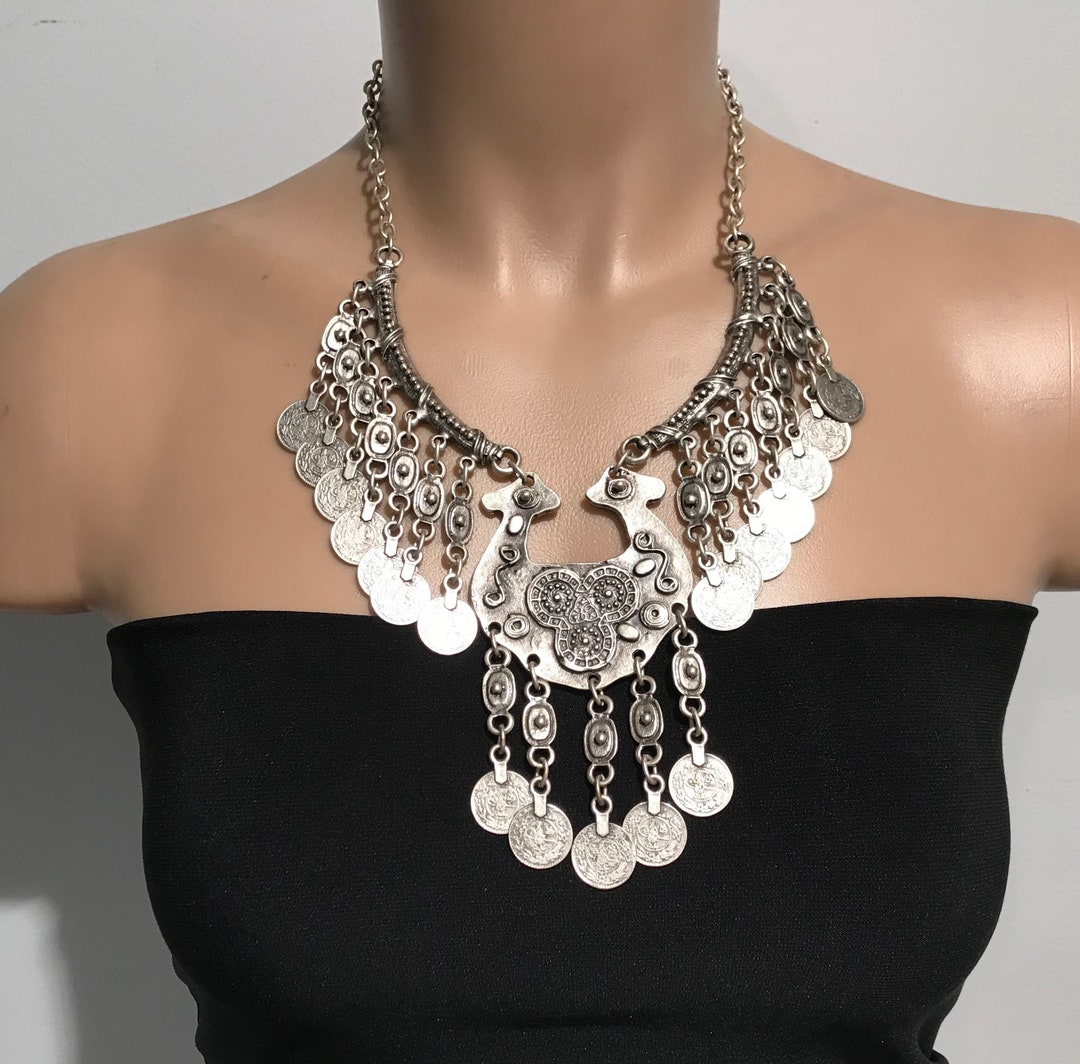 Bohemian Necklace-middle Eastern Jewelry-vintage Style Ethnic Necklace ...