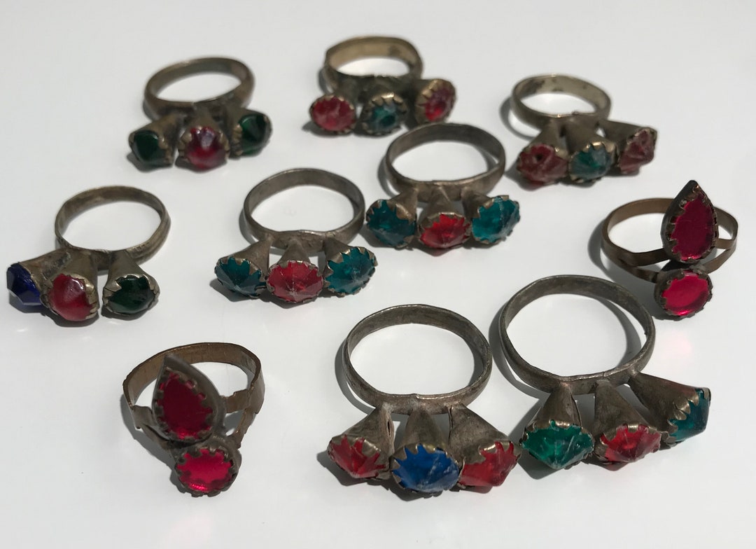 Tribal Rings Mixed Lots 10 Vintage Rings Kuchi Ring,ring, Vintage ...