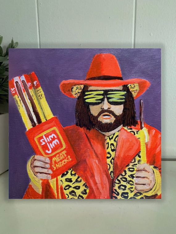 Macho Man Slim Jim WWE Digital print on canvas | Etsy
