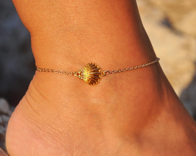 Cowrie and Shell Bead Anklet Set - Etsy