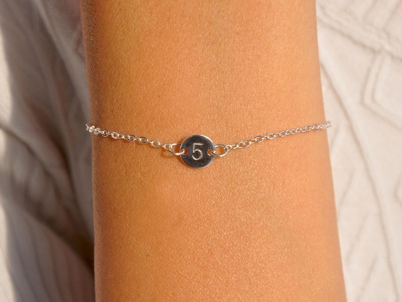 Number Bracelet Custom Number Bracelet Personalized Date - Etsy