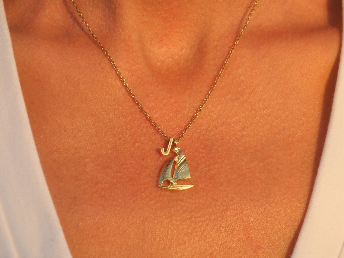Gold Sailboat Necklace Sailing Boat Charm Necklaces for - Etsy
