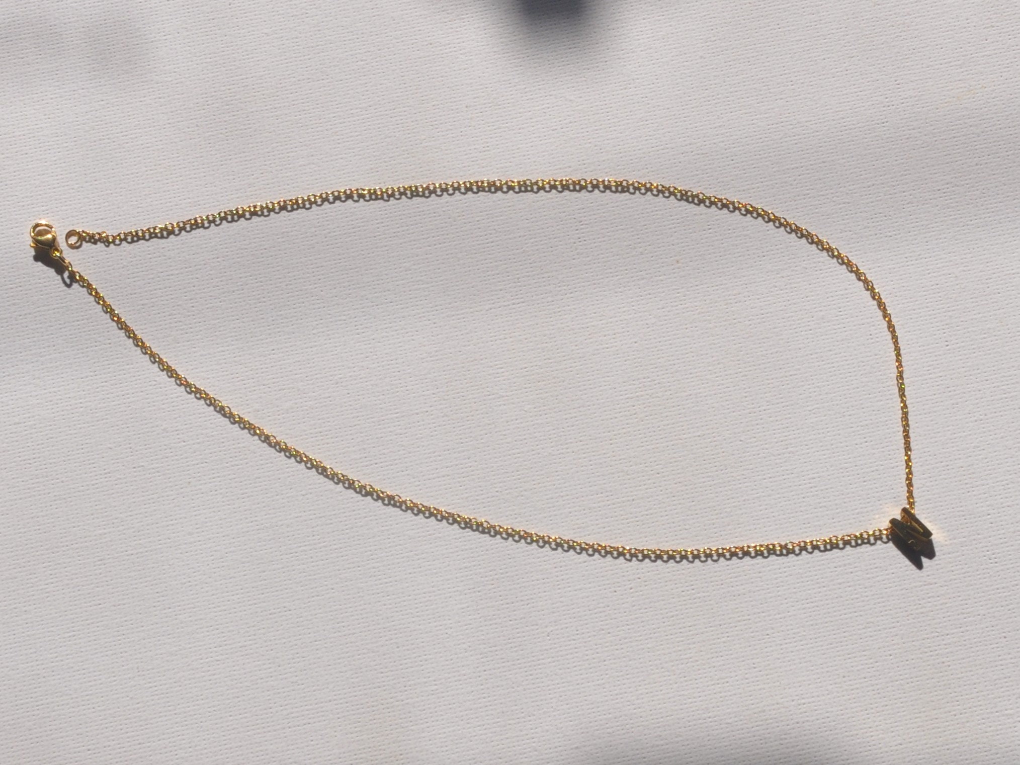 N Necklace Initial N Necklace Letter N Necklace Initial - Etsy