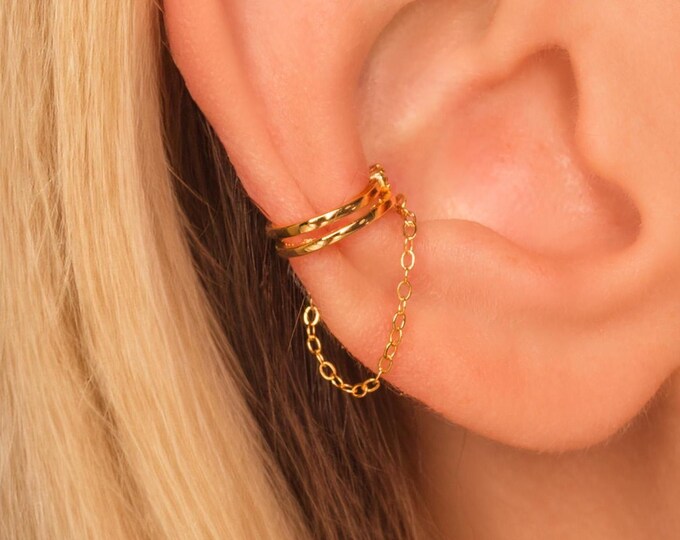 Sword Ear Cuffs, Medieval Ear Wrap Set, 2pc Statement Jewelry, Secure ...