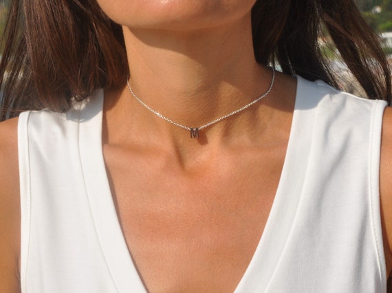Initial Choker Letter Choker Personalized Choker Necklace Custom Choker Dainty Choker Name Choker Gift For Her Bridesmaid Gift SSM54