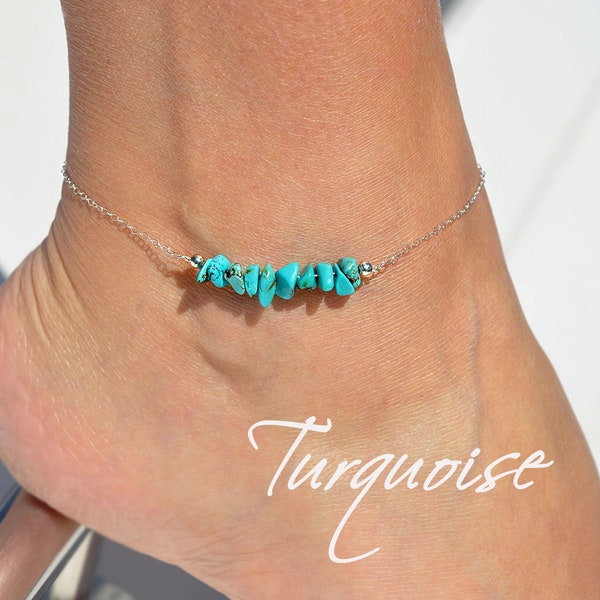 Turquoise Anklet - Etsy