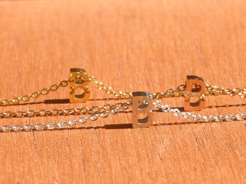 B Necklace Letter B Necklace Initial B Necklace | Etsy