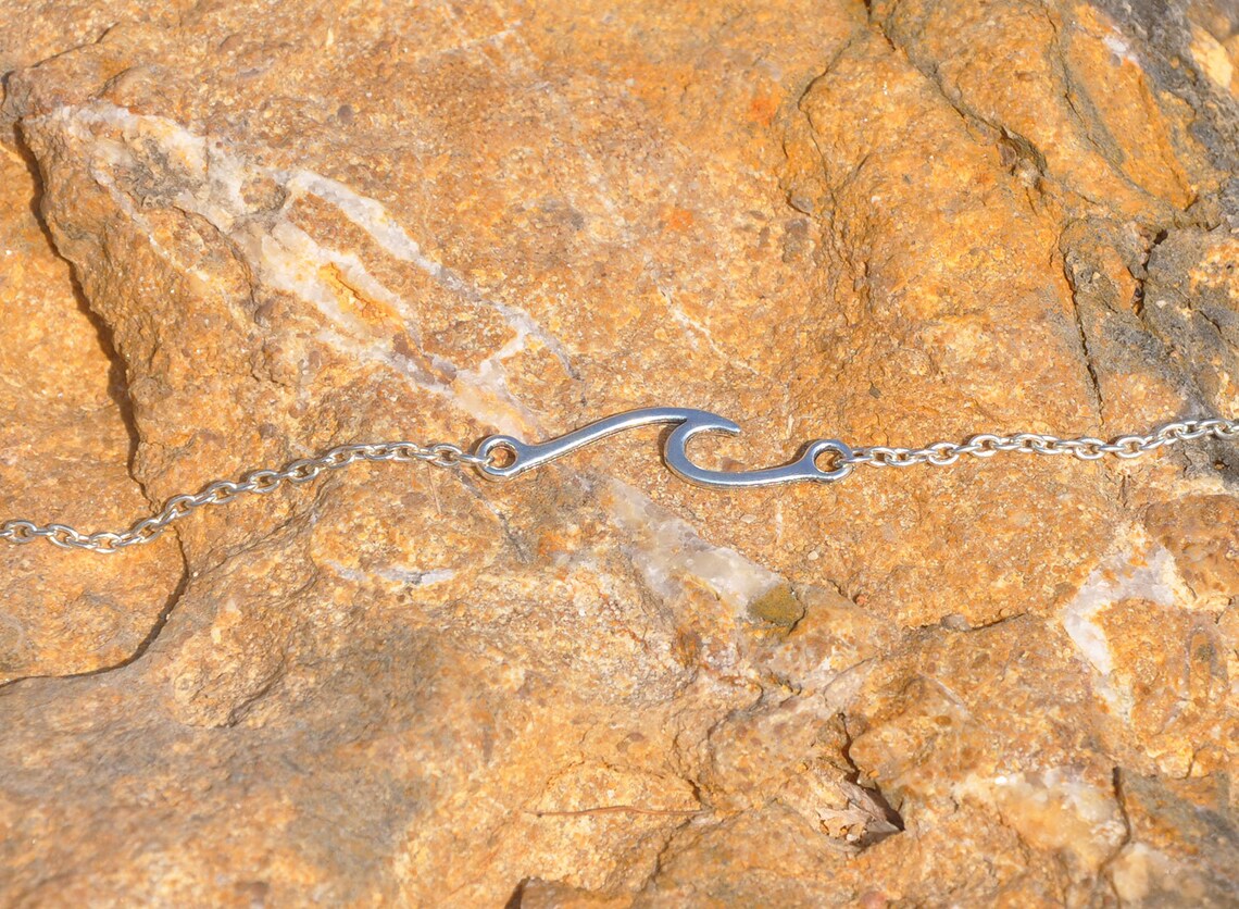 Wave Anklet Silver Ocean Wave Charm Ankle Bracelets for - Etsy