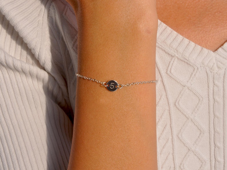 Number Bracelet Custom Number Bracelet Personalized Date - Etsy