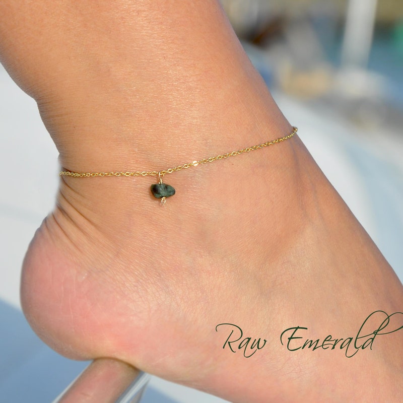 Stone Anklet - Etsy