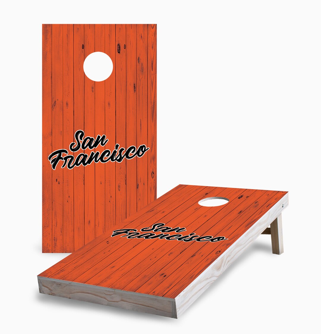 San Francisco MLB Team Cornhole Set With Bags Custom Cornhole Game ...