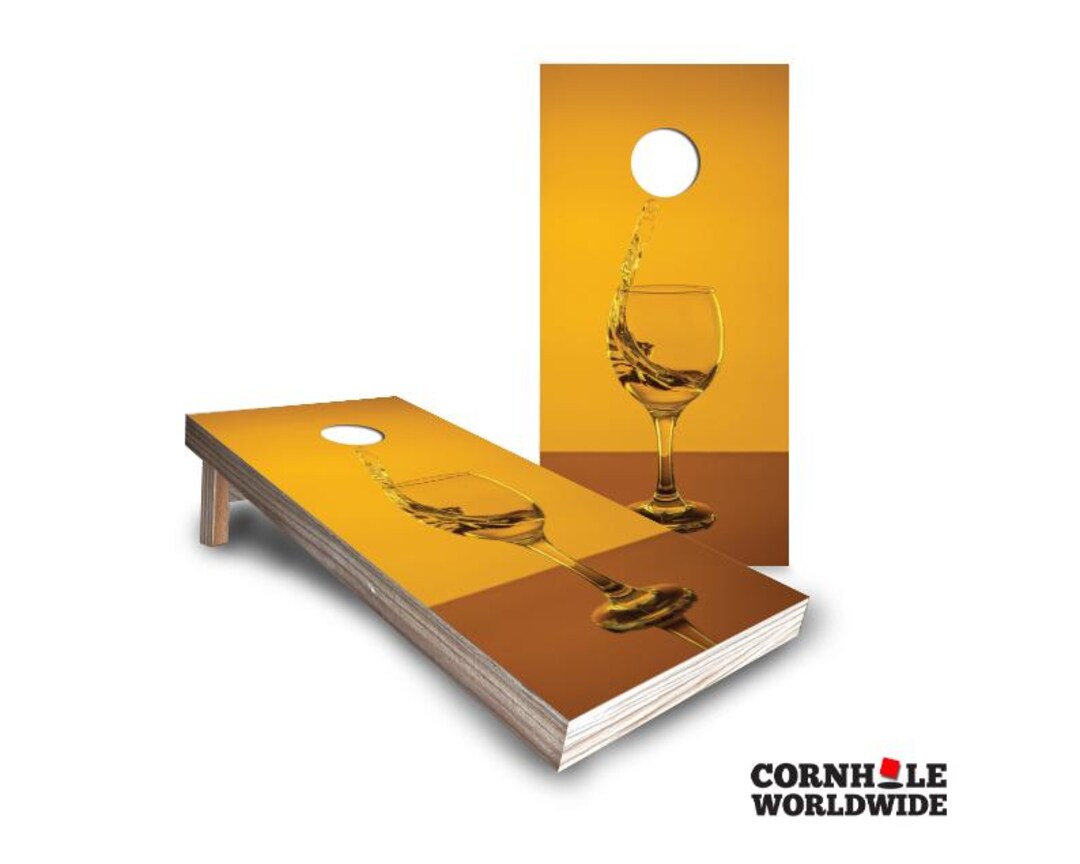 Wine Drinking Cornhole Boards Games – Custom Cornhole Dinner Party Lawn ...