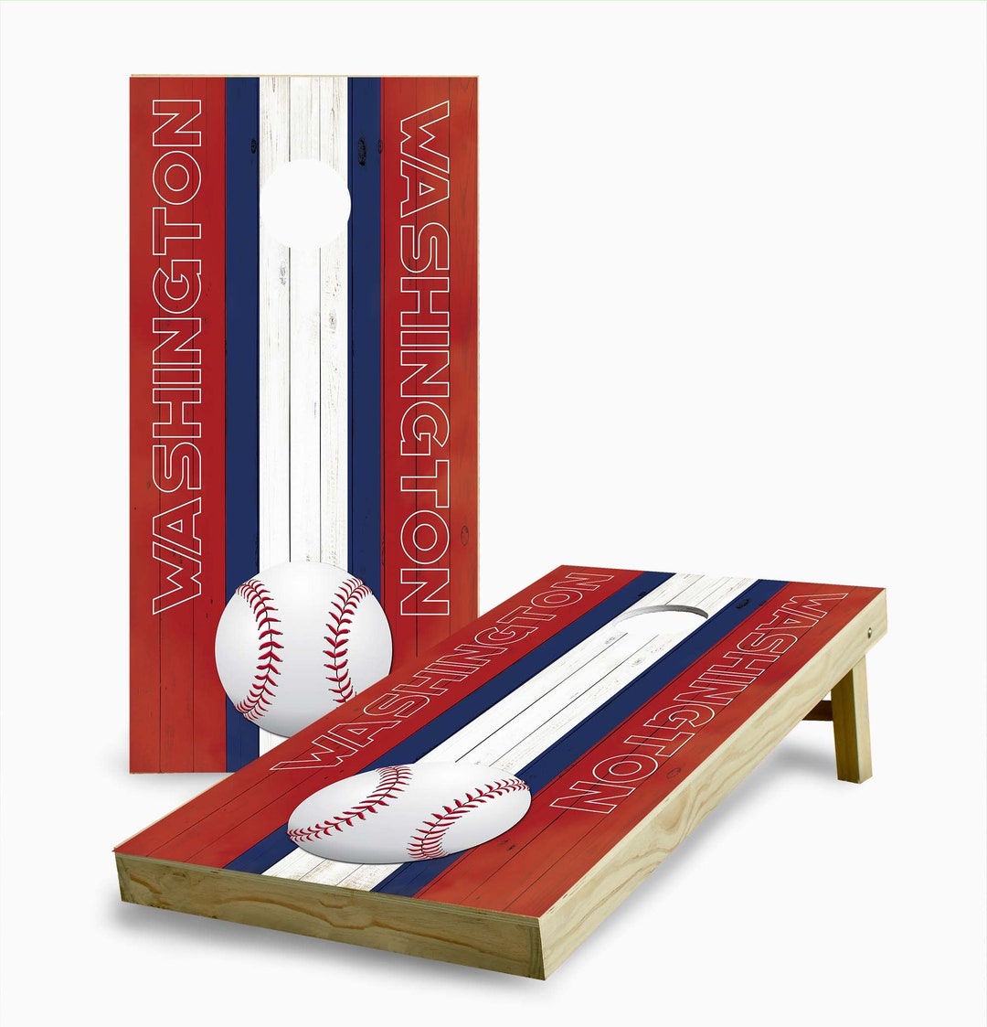 Washington DC Baseball MLB Team Cornhole Set With Bags Custom Cornhole ...