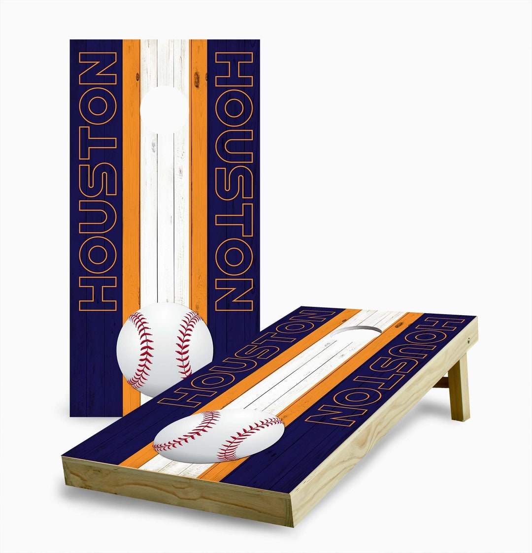 Houston Baseball MLB Team Cornhole Set With Bags Custom Cornhole Game ...