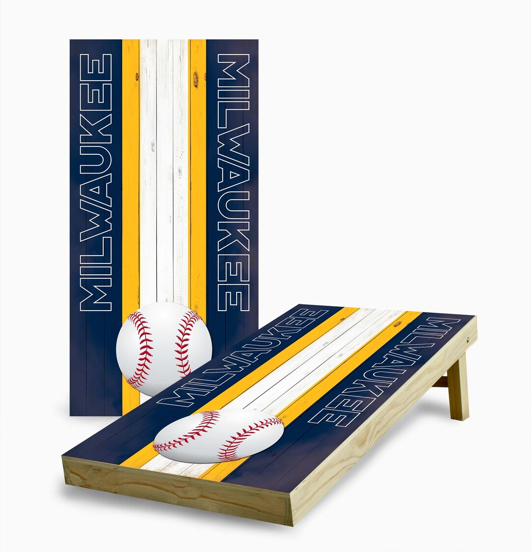 Milwaukee Baseball MLB Team Cornhole Set With Bags Custom - Etsy