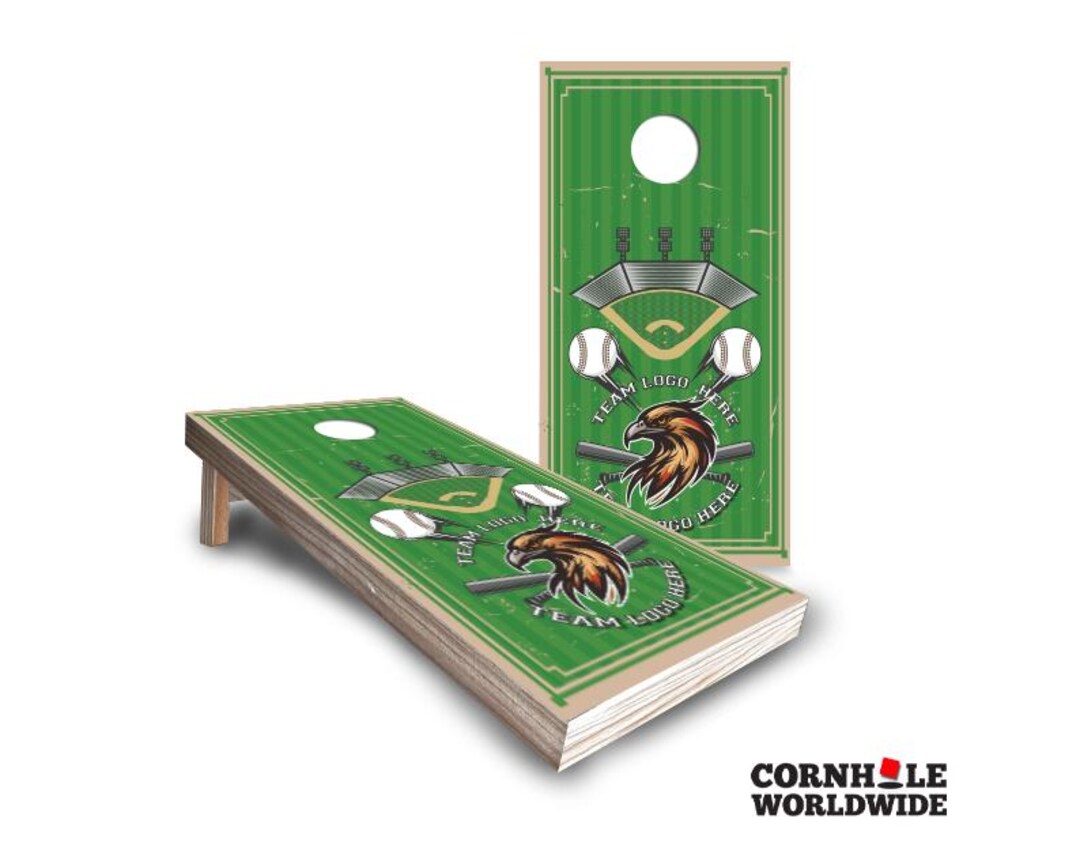 Baseball Field Boards Set With Logo - Sport Lawn Game Cornhole Set ...