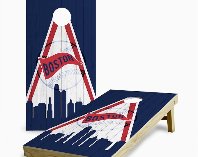 Boston Red Sox Cornhole Boards Painted - Etsy