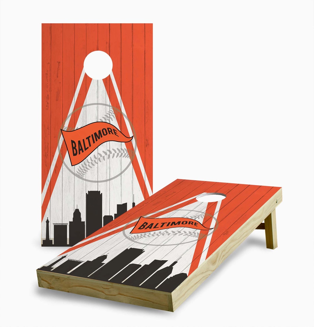 Baltimore MLB Team Cornhole Set With Bags Custom Cornhole Game Outdoor ...