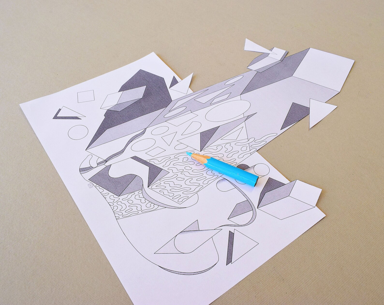 Optical Illusion 3D Art Coloring Page Anamorphic Art - Etsy UK