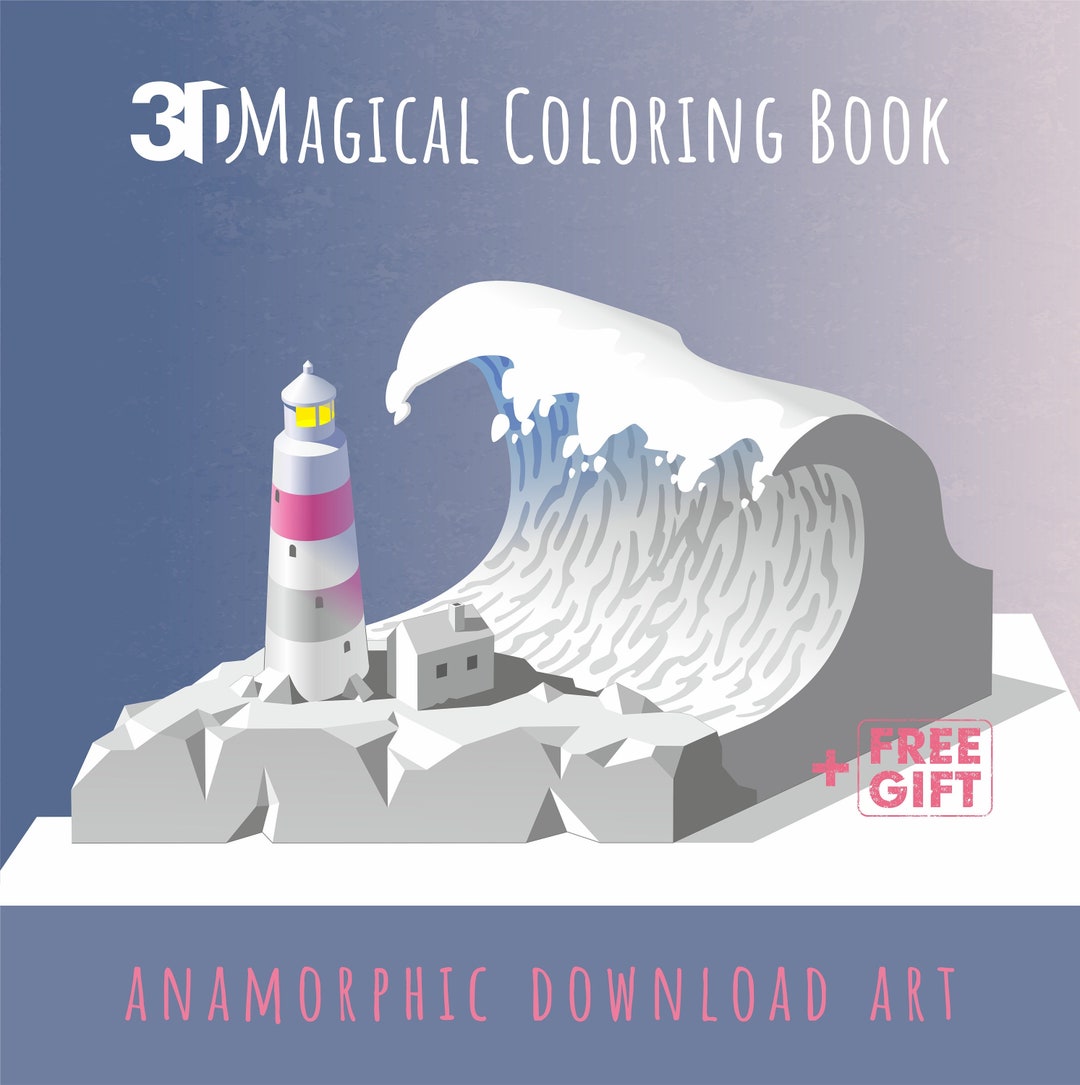 Coloring Book • 3D Art • Anamorphic Optical Illusion • Party Favors ...