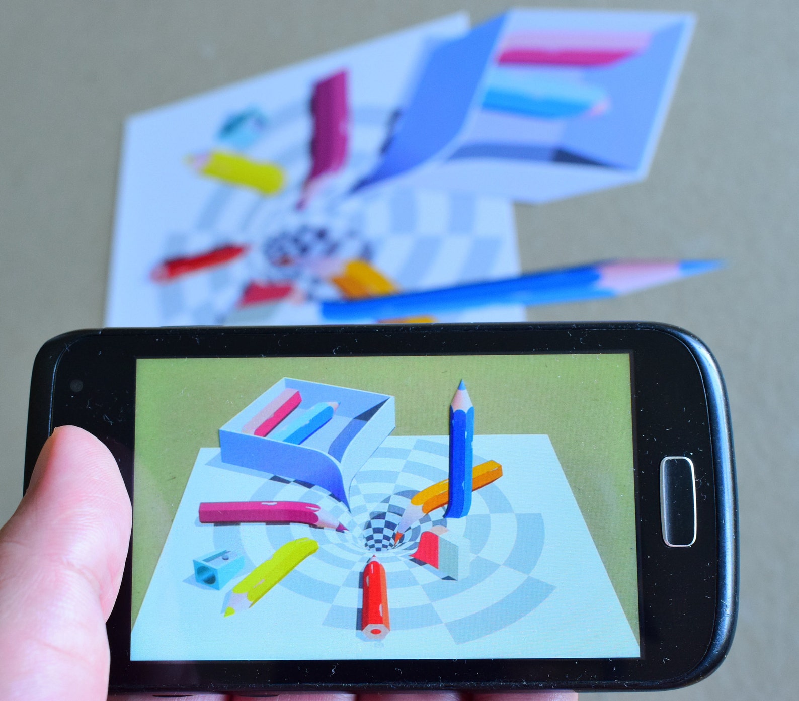 Optical Illusion 3D Art Coloring Page Anamorphic Art - Etsy