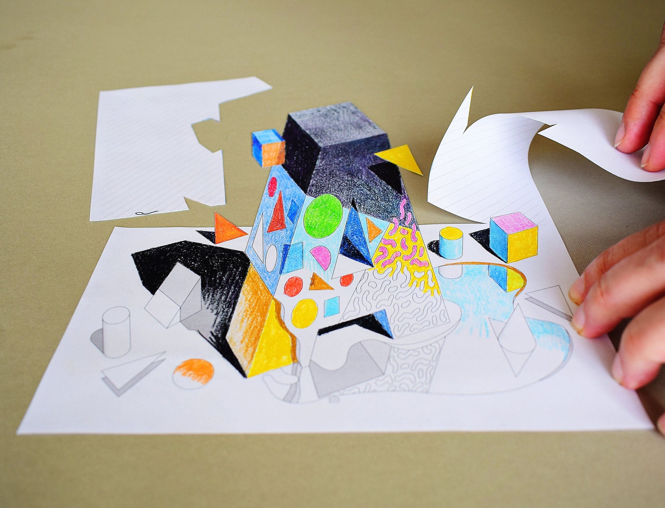 Optical Illusion 3D Art Coloring Page Anamorphic Art - Etsy UK