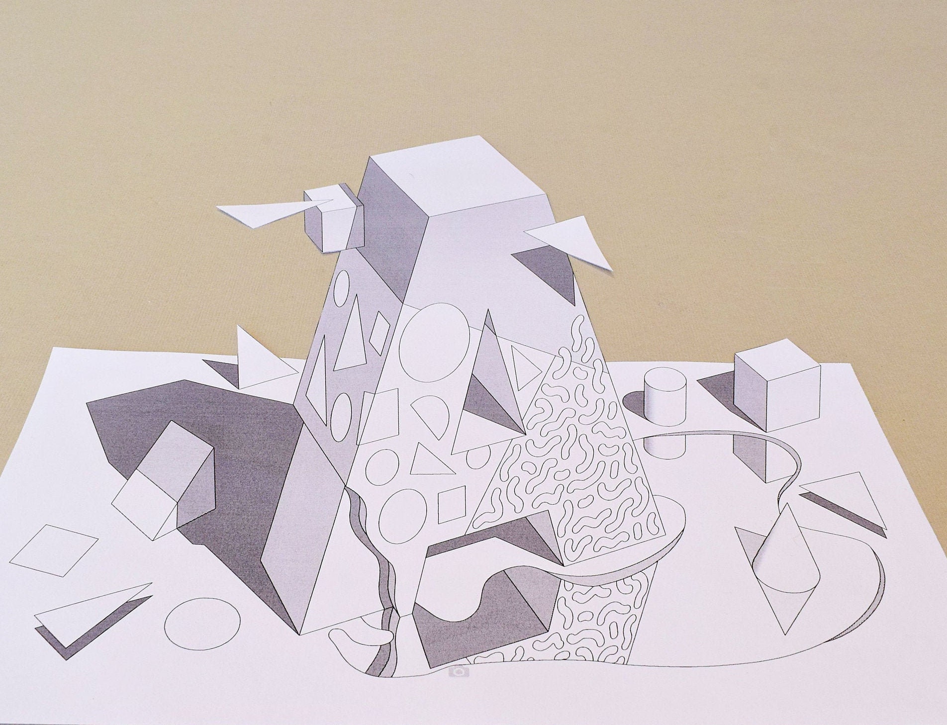 Optical Illusion 3D Art Coloring Page Anamorphic Art - Etsy UK