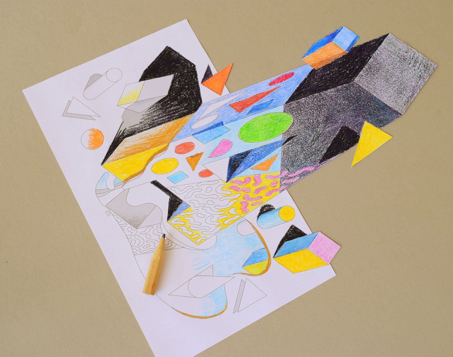 Optical Illusion 3D Art Coloring Page Anamorphic Art - Etsy UK