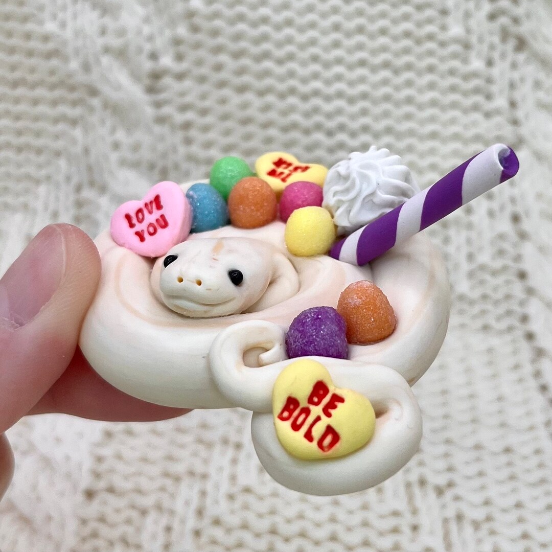 Candy Shake Snake Handmade Polymer Clay Snake Figurine - Etsy