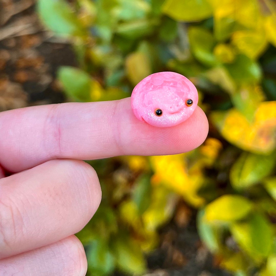 BABY Glitter Pink Crackle Frogs Polymer Clay Frog Sculpture - Etsy