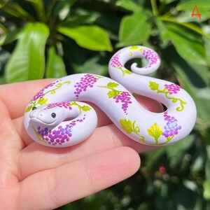 Grape Snake Polymer Clay Snake Sculpture - Etsy