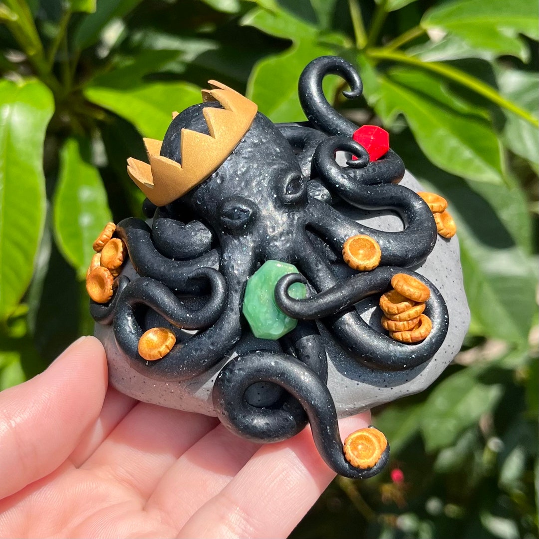 Treasure Octopus | Polymer Clay Octopus - Etsy