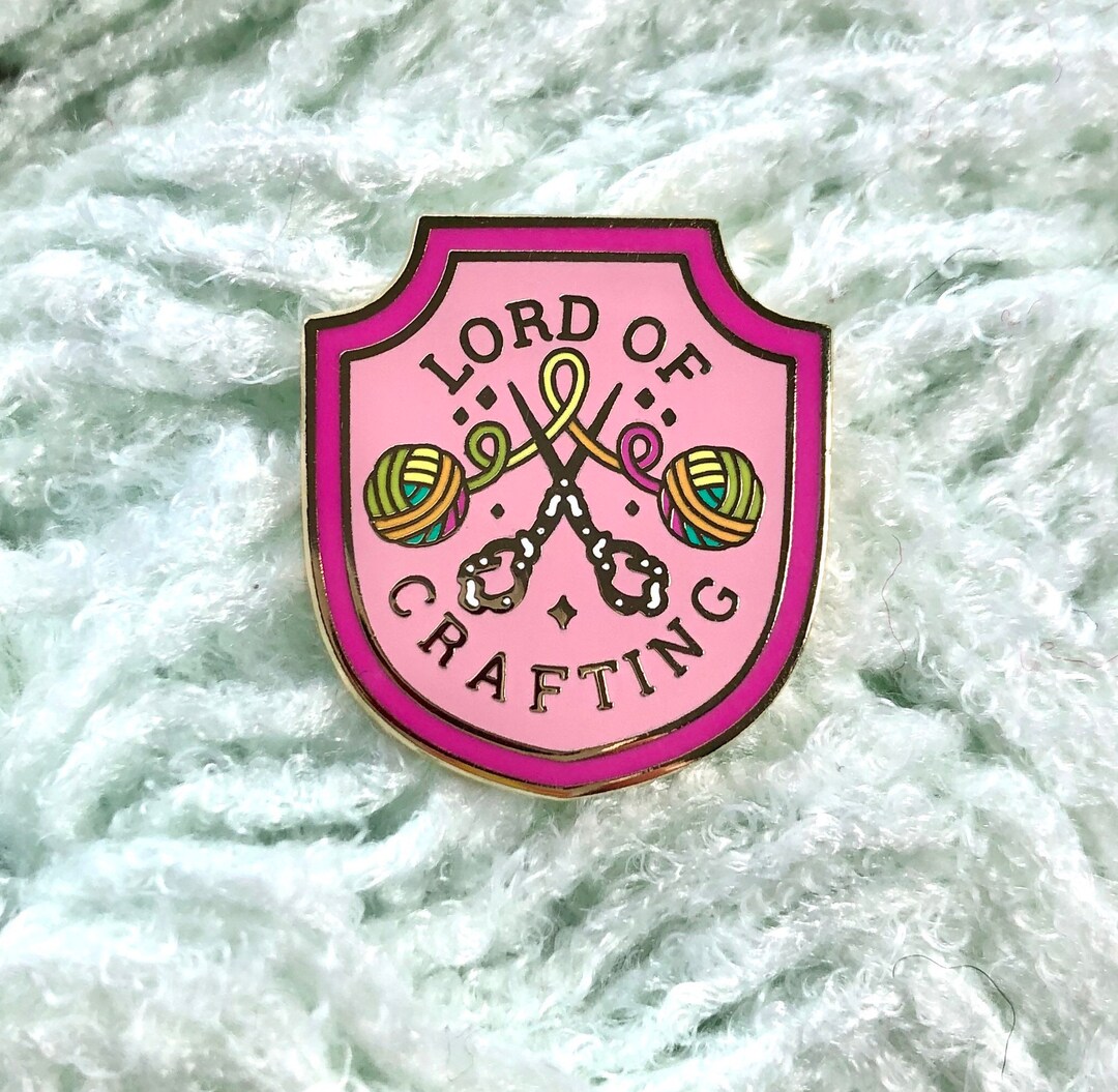 Lord of Crafting Enamel Pin | Gold-plated Merit Badge Pin; Gift for ...