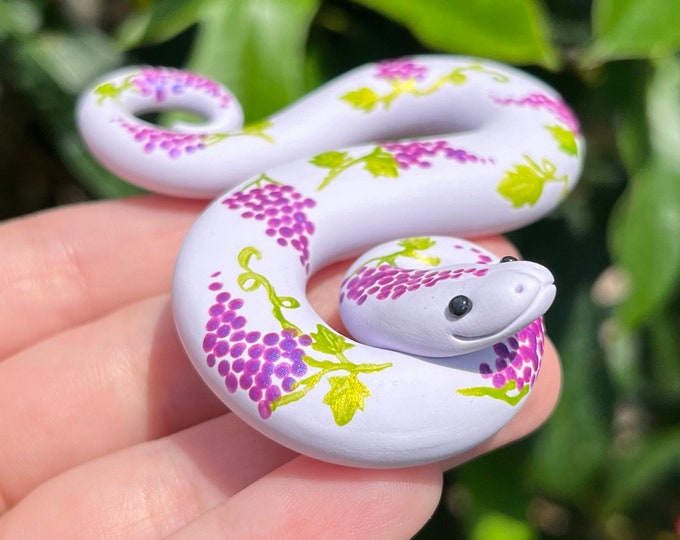 Grape Snake | Polymer Clay Snake Sculpture - Etsy