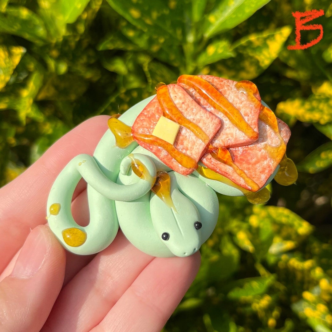 French Toast Snakes | Polymer Clay Snake Figurine - Etsy