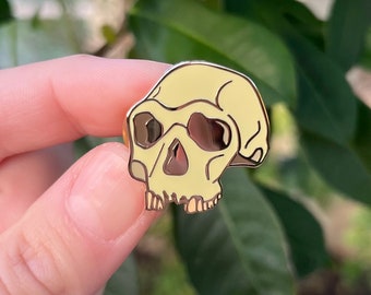 Homo Erectus Skull Enamel Pin Archaeology Enamel Pin, Science Enamel ...