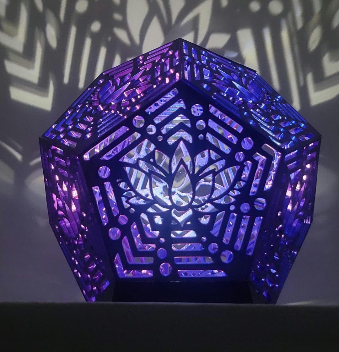 Lotus RGB LED Shadow Lamp - Etsy