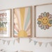 Smiley Face Daisy Print: Retro 70s Nursery Wall Art - Etsy