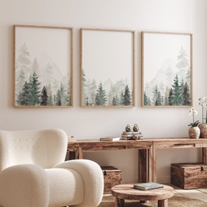 Nursery Decor Mountain, Nursery Wall Art, Tree Nursery Decor, Adventure ...