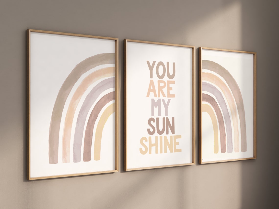 Boho Nursery Rainbow Nursery Gender Neutral You Are My - Etsy
