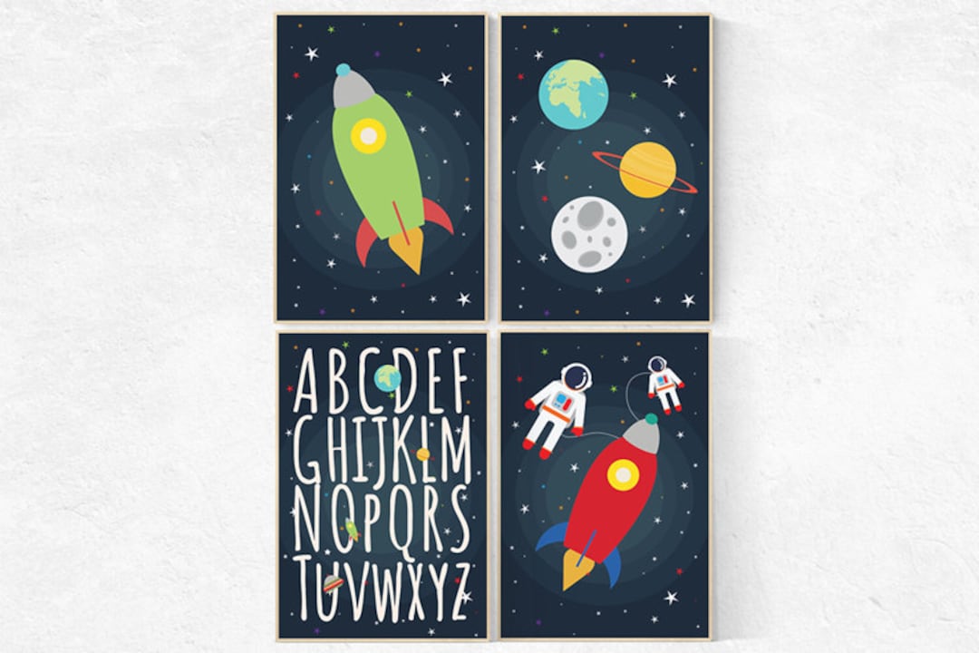 Outer Space Nursery Decor, Alphabet Letters, Space Nursery Decor ...