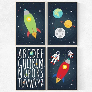 Outer Space Nursery Decor, Alphabet Letters, Space Nursery Decor ...
