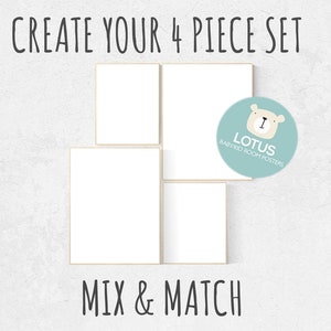 Choose Any 4 Prints, Mix and Match! Custom Nursery Decor, Custom ...
