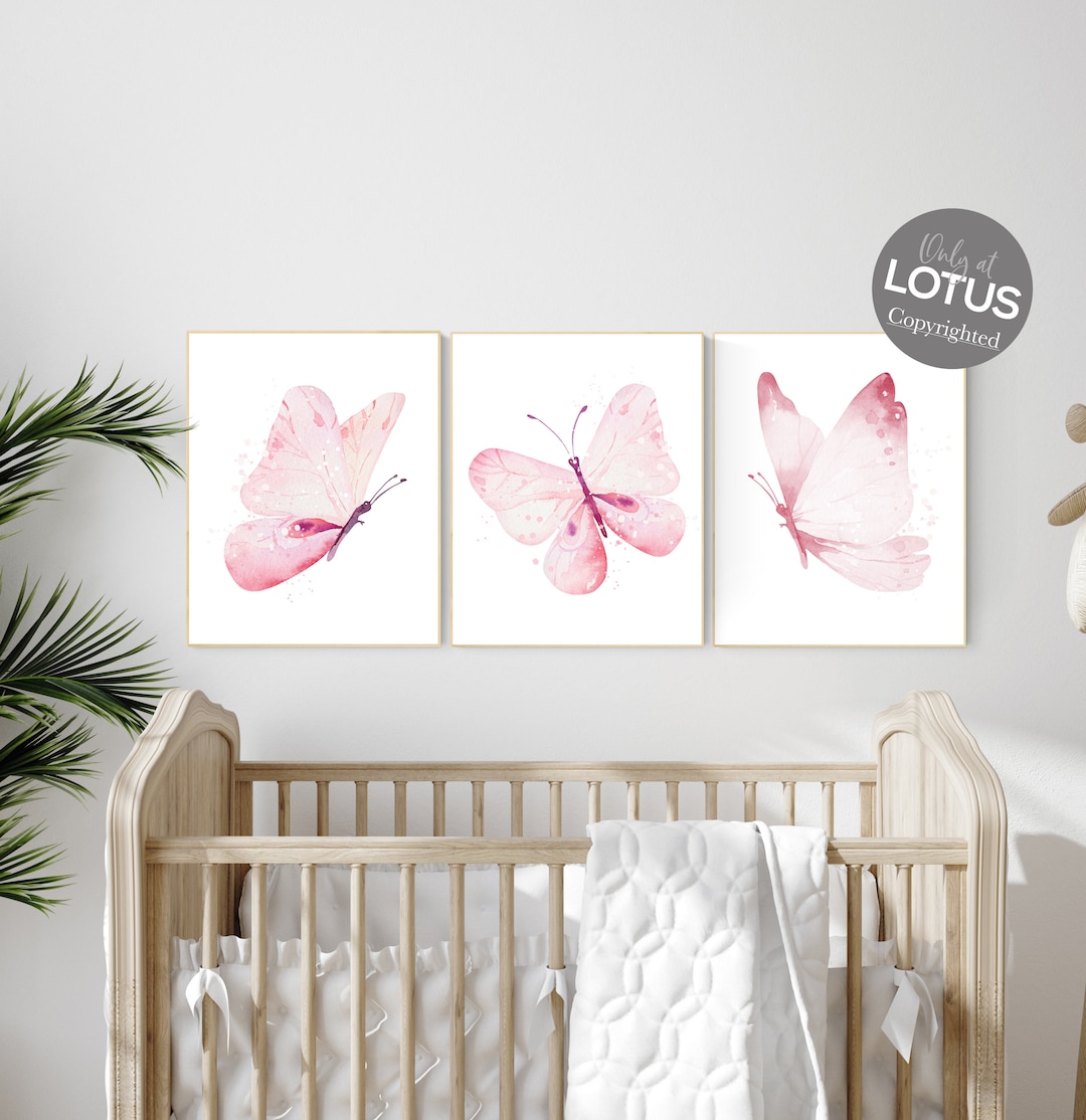 Nursery Decor Girl Butterfly, Butterfly Nursery Art, Girl Nursery Art ...