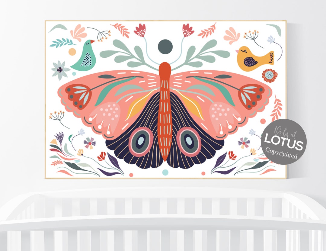 Boho Nursery, Butterfly Nursery Decor, Girl Nursery Decor Boho ...