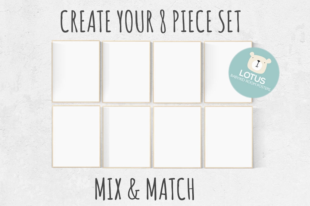 Choose Any 8 Prints, Mix and Match! Custom Nursery Decor, Custom ...